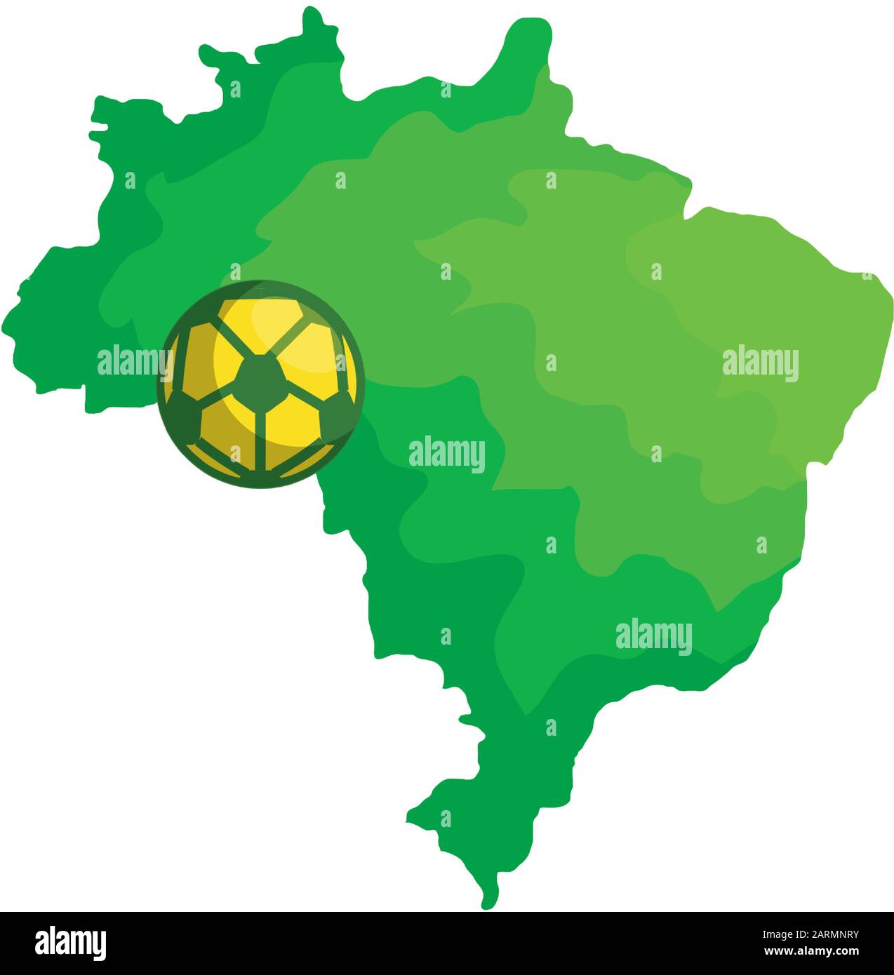 sport ball soccer with map of brazil Stock Vector Image & Art - Alamy
