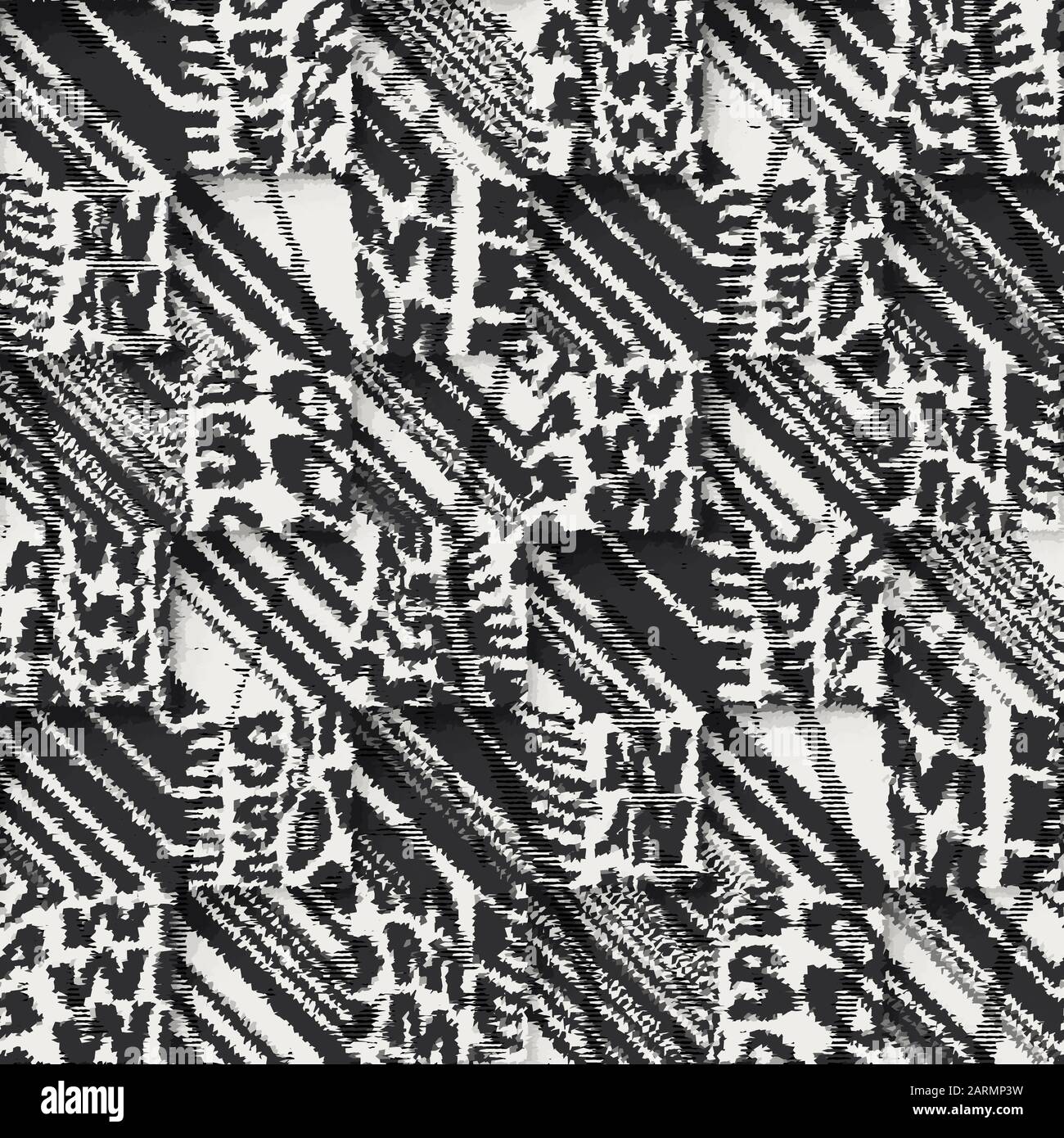 Warped words wavy type bold 60s seamless pattern Stock Vector Image ...