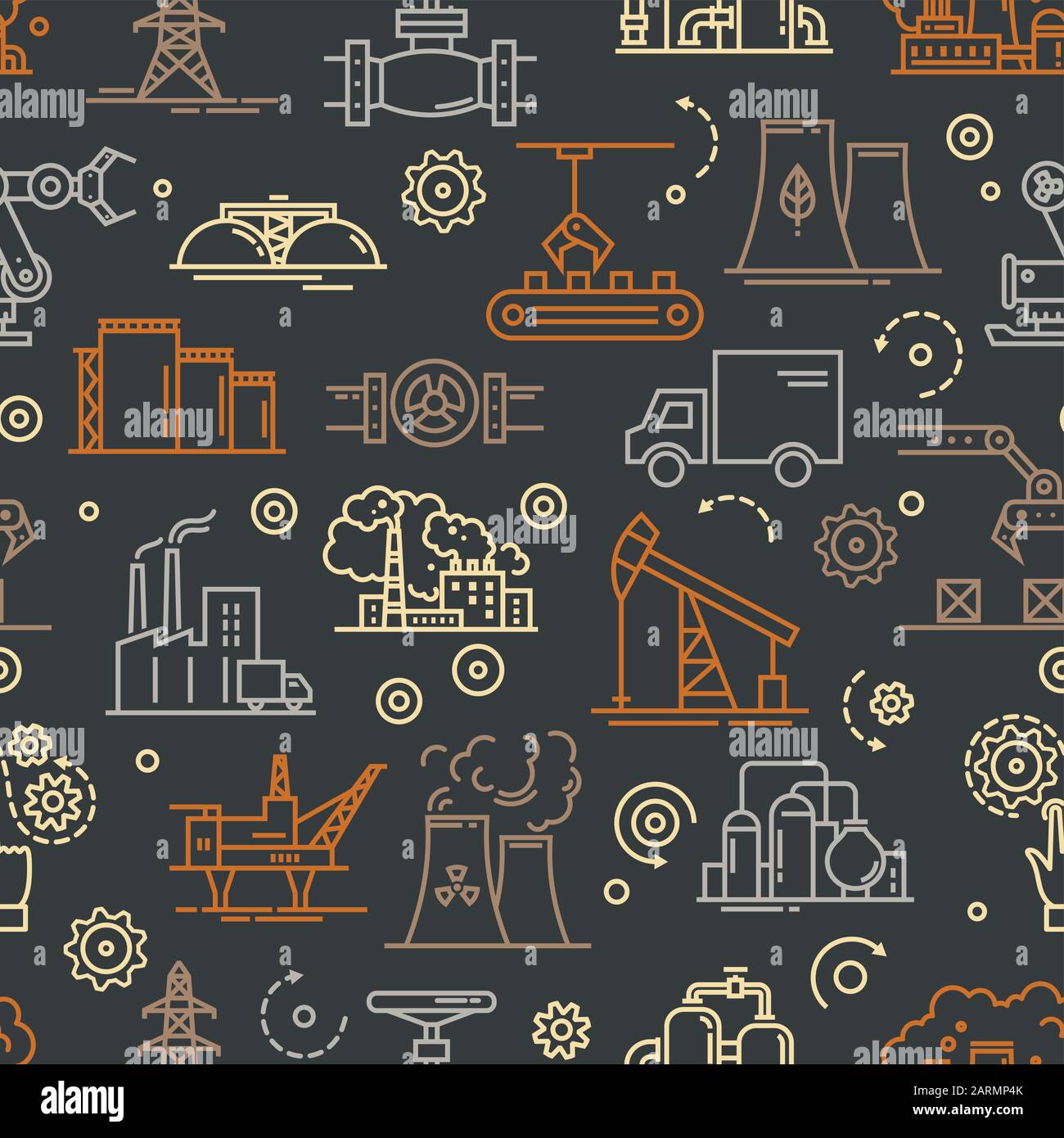 An industrial seamless background for booklets or a site consisting of ...