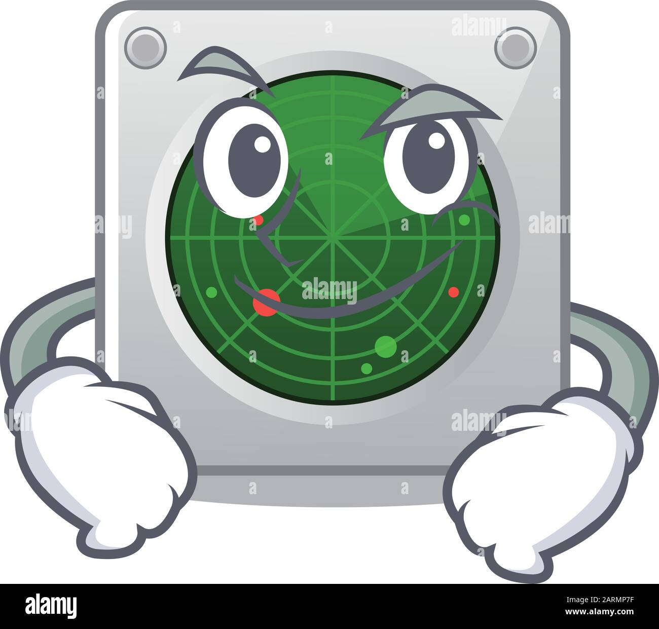 Cool radar mascot character with Smirking face Stock Vector Image & Art ...