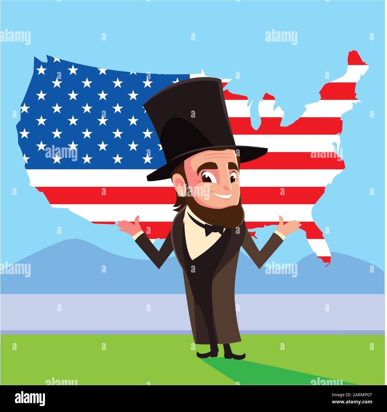 Abraham lincoln cartoon Cut Out Stock Images & Pictures - Alamy