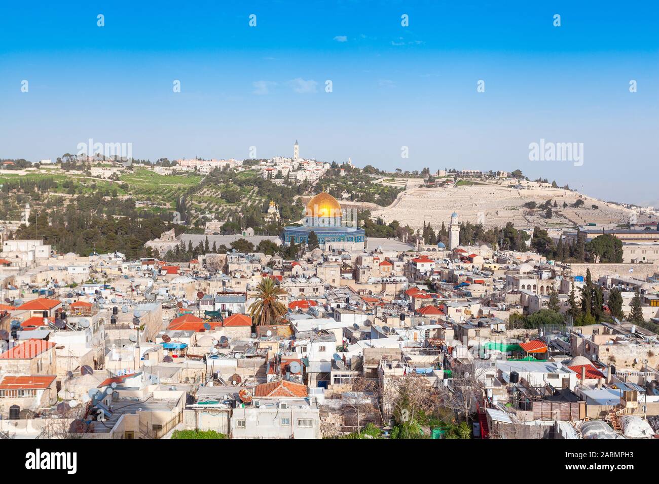 Old city mount of olives aerial hi-res stock photography and images - Alamy