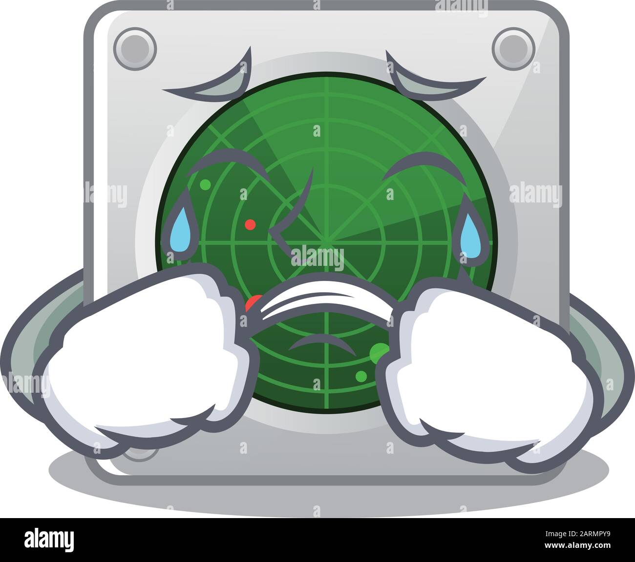 Sad of radar cartoon with mascot style Stock Vector Image & Art - Alamy
