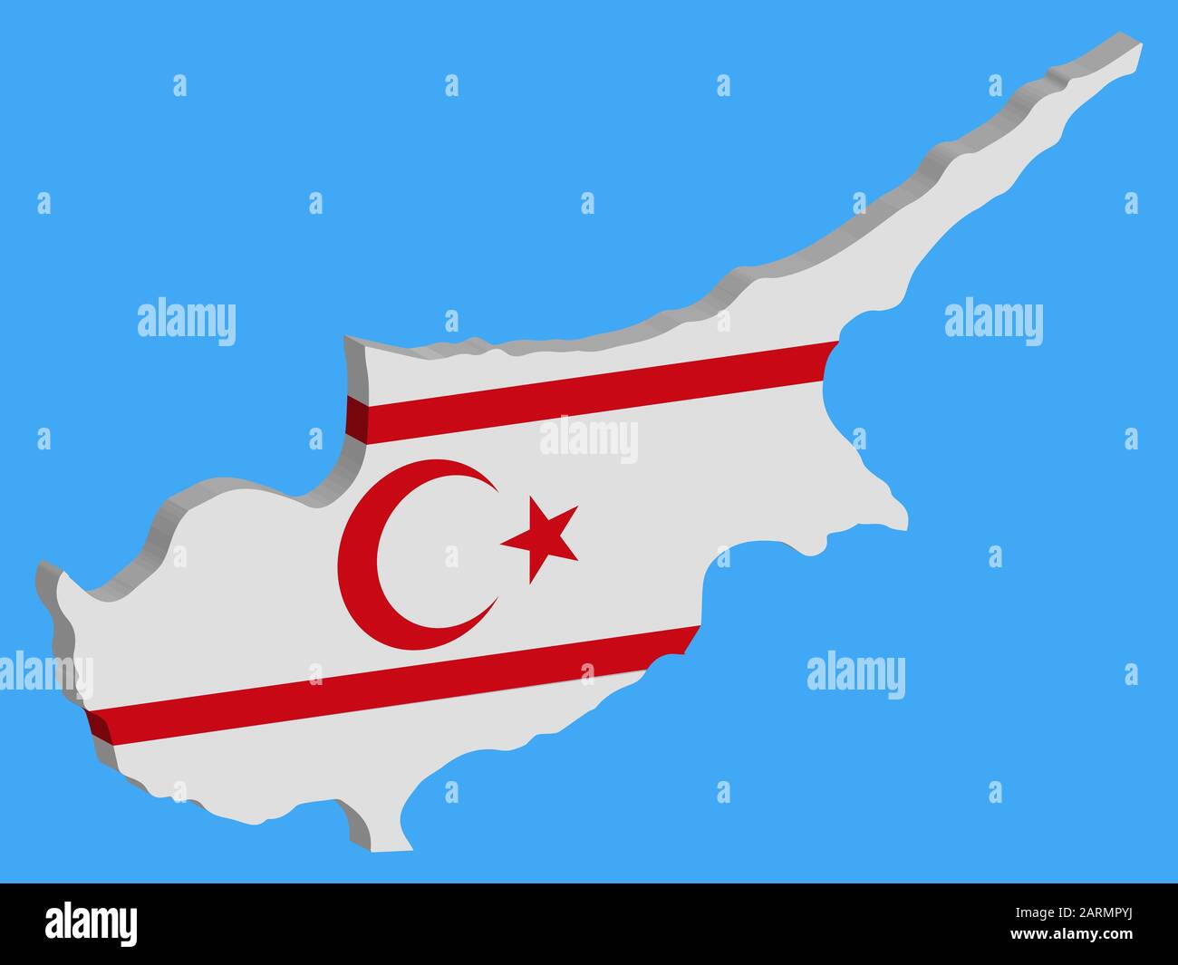 Cyprus map 3d hi-res stock photography and images - Alamy