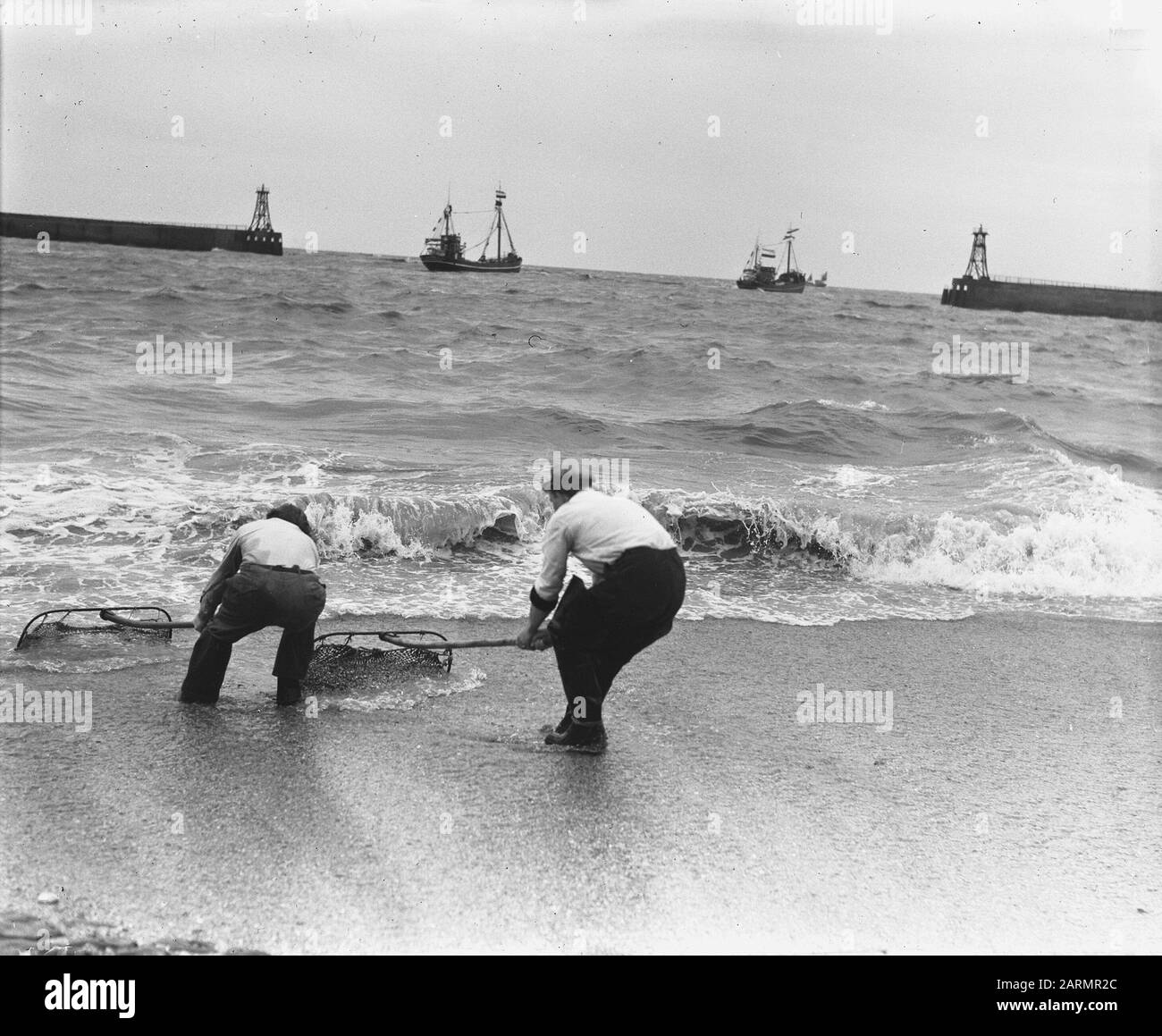 Fleet herring boats fishing boats Black and White Stock Photos & Images ...