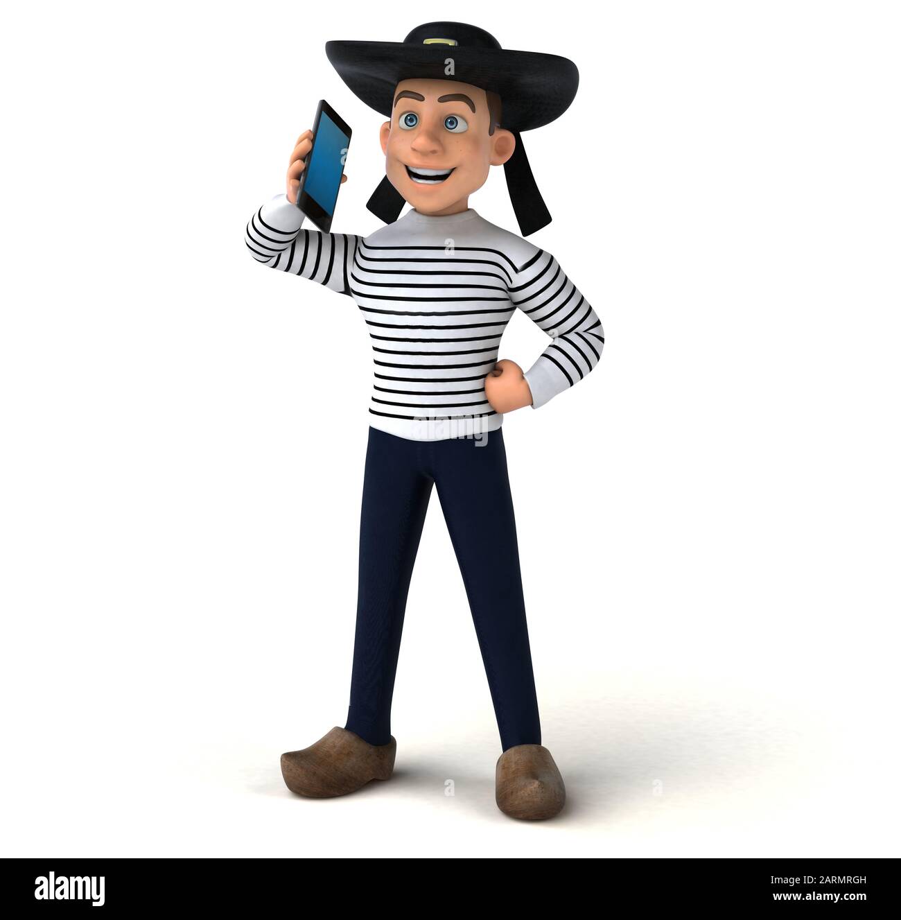Fun 3d cartoon breton character Stock Photo - Alamy
