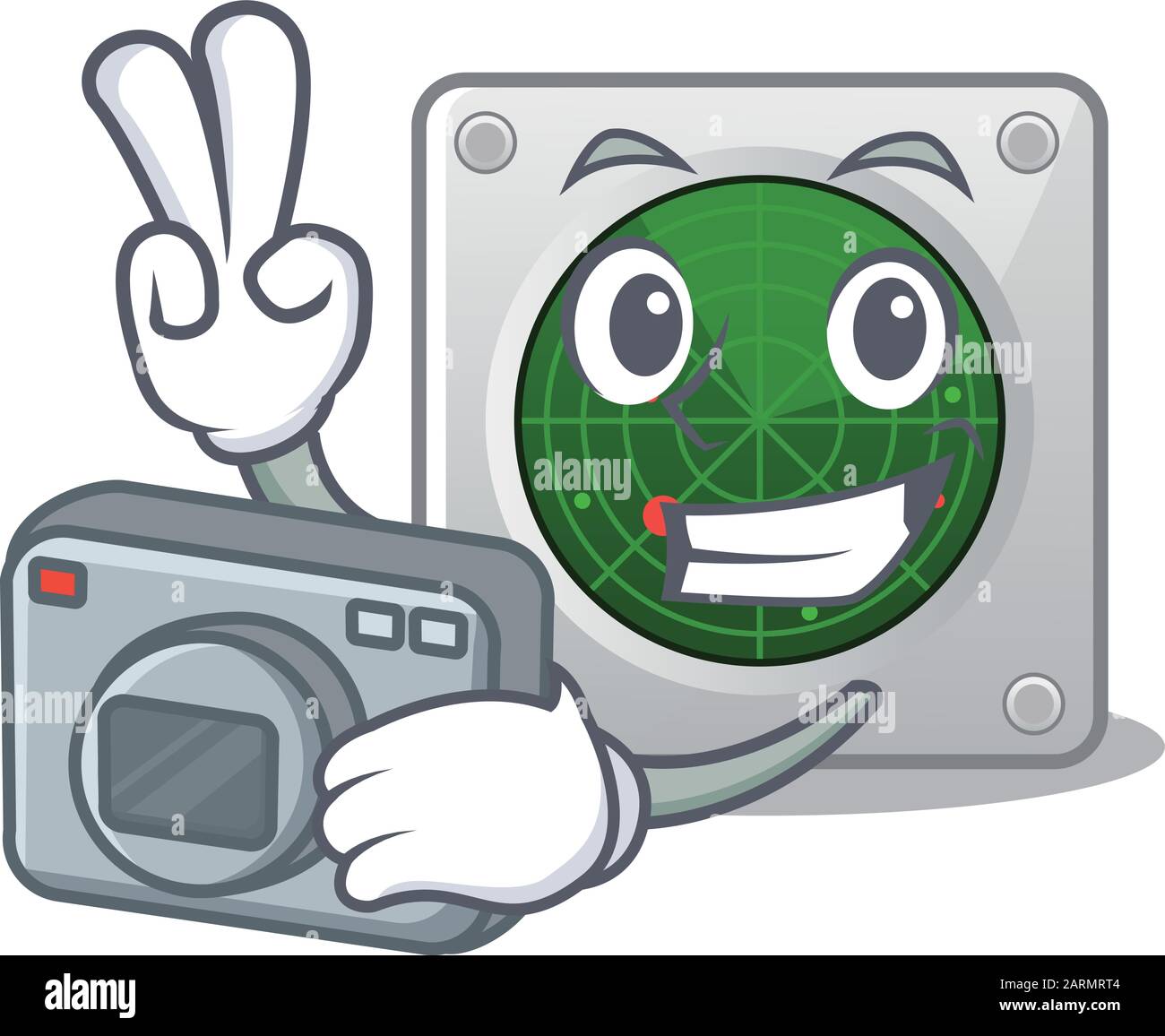 Cool Photographer radar character with a camera Stock Vector Image ...