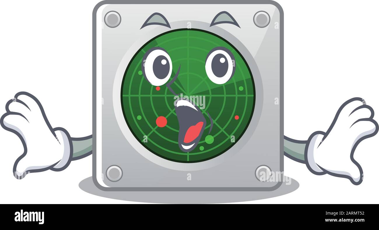 Radar cartoon character design on a surprised gesture Stock Vector ...