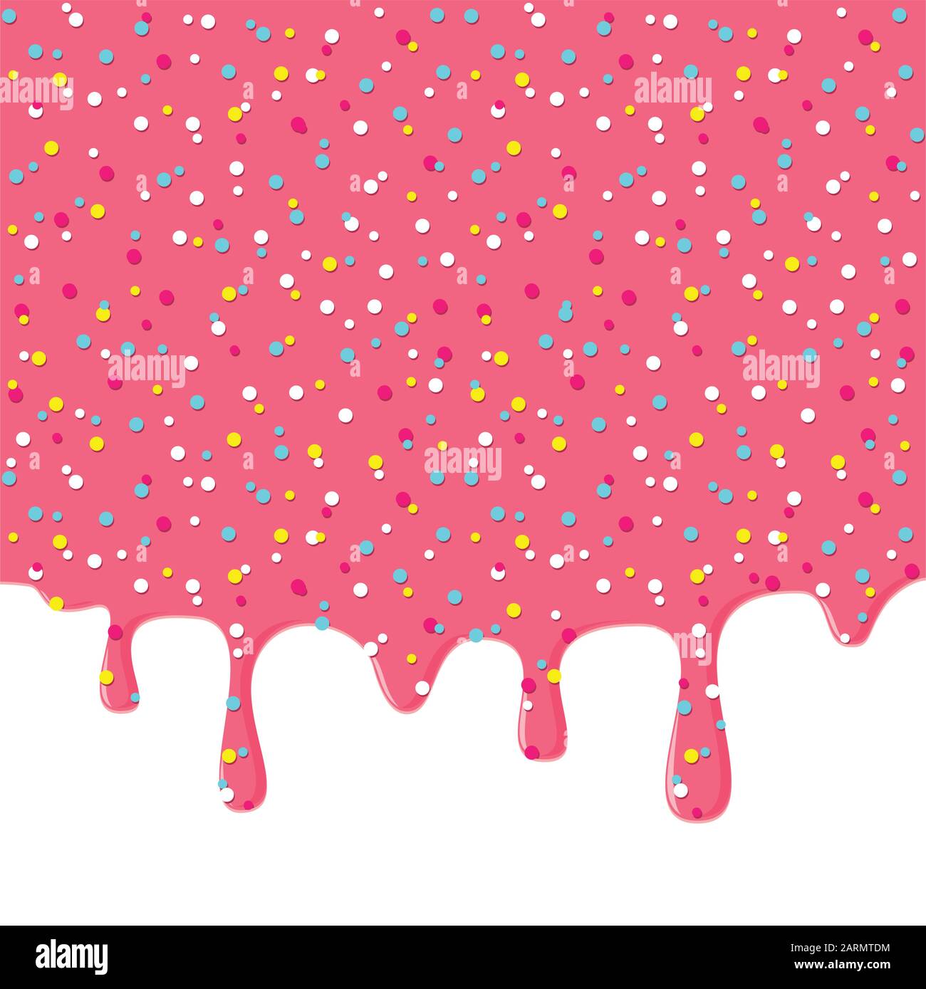 Dripping donut glaze background. Pink liquid sweet flow, tasty dessert ...