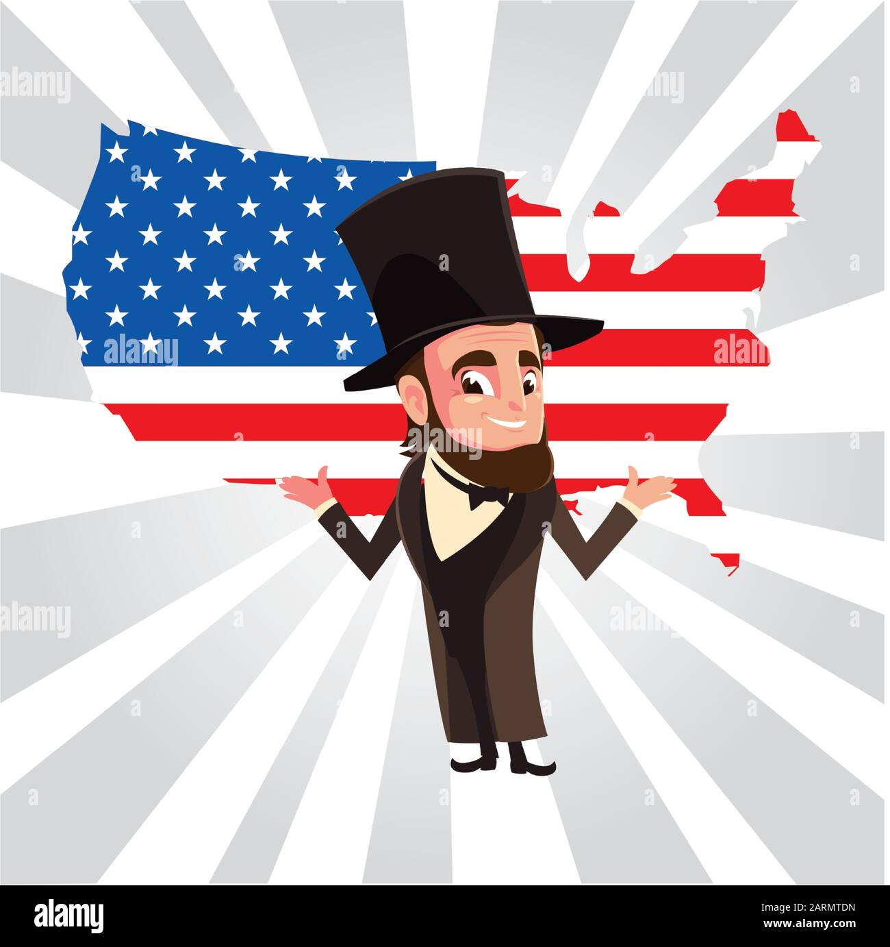 Happy presidents day celebration abraham Cut Out Stock Images ...