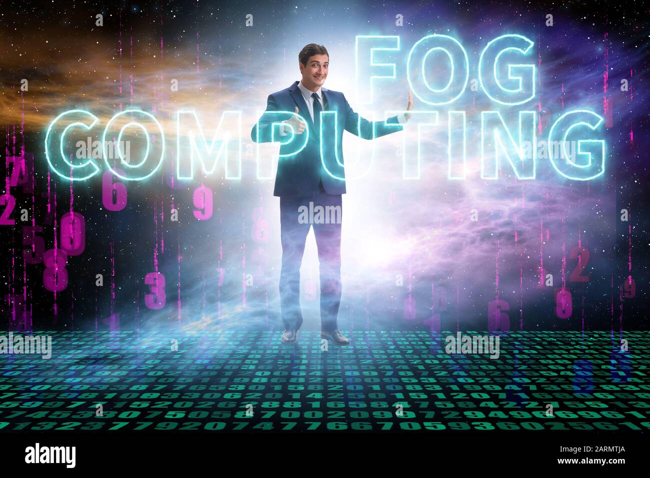 The concept of cloud edge and fog computing Stock Photo - Alamy