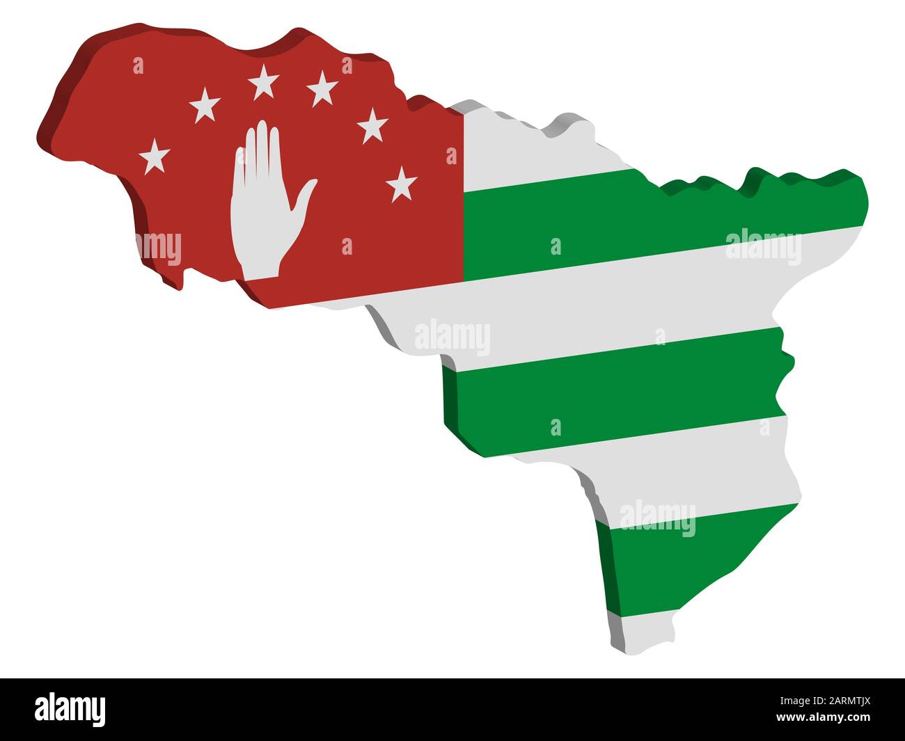 Republic Of Abkhazia map flag vector 3D Stock Vector Image & Art - Alamy