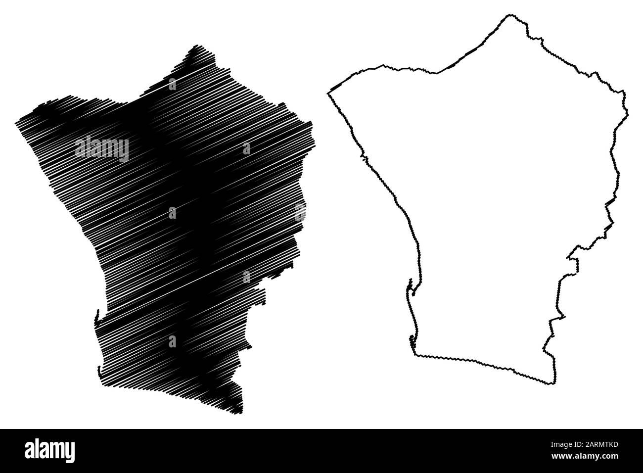 Erongo Region (Regions of Namibia, Republic of Namibia) map vector ...