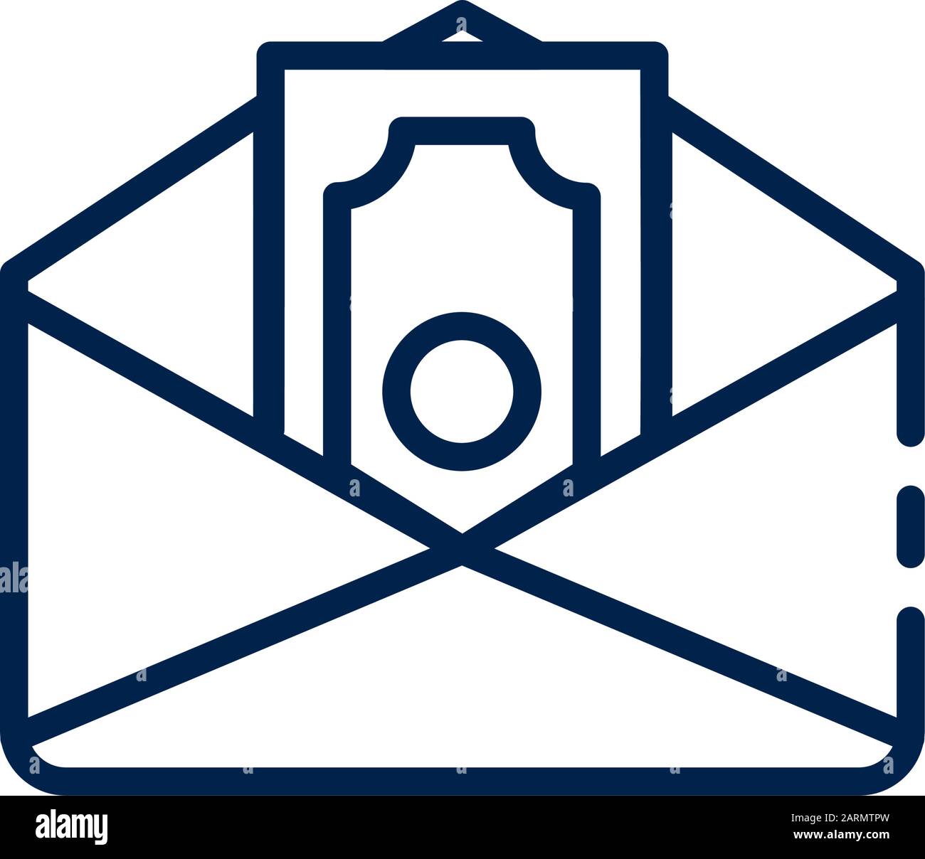 Isolated money bill inside envelope vector design Stock Vector Image ...