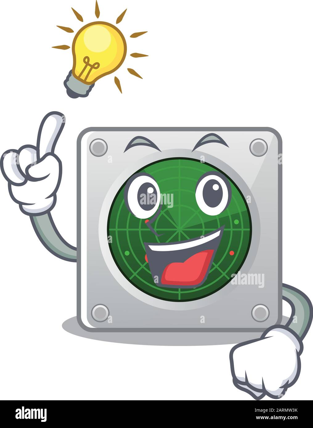 Have an idea gesture of radar cartoon character design Stock Vector ...