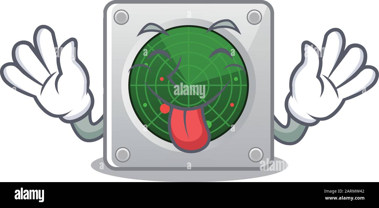 Cute radar cartoon mascot style with Tongue out Stock Vector Image ...
