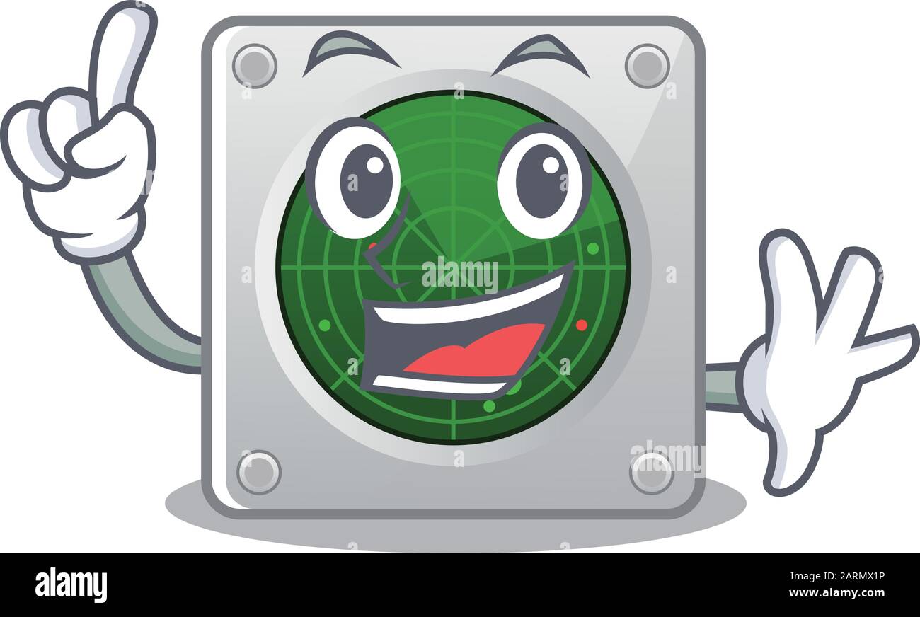 One Finger radar in mascot cartoon character style Stock Vector Image ...