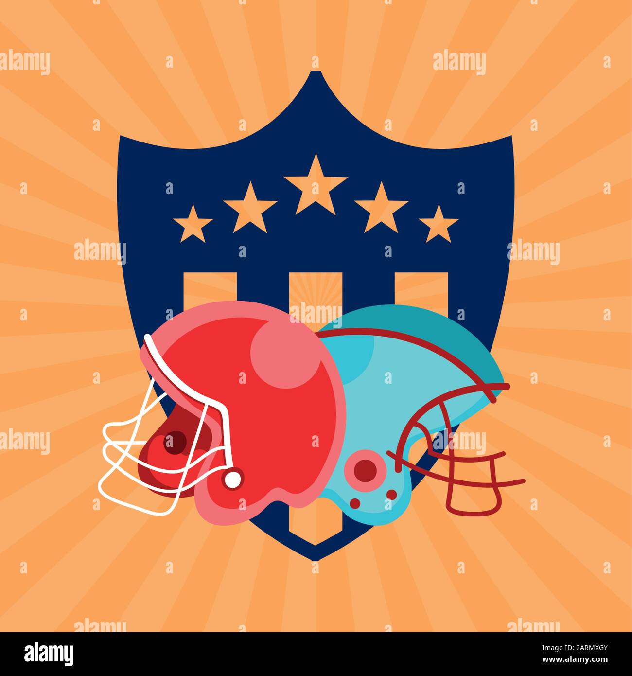 american football sport poster with helmets Stock Vector Image & Art ...