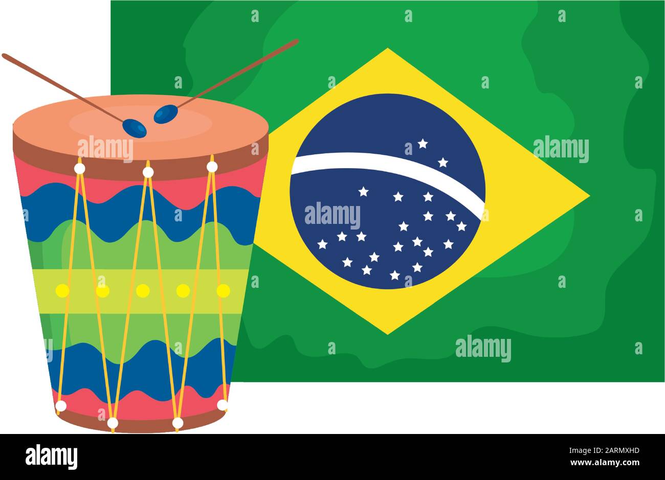 drum with flag brazil isolated icon Stock Vector Image & Art - Alamy