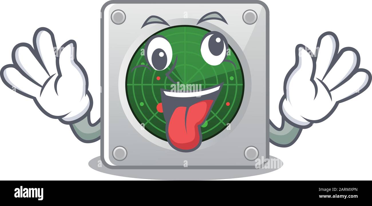 Radar Cartoon character style with a crazy face Stock Vector Image ...