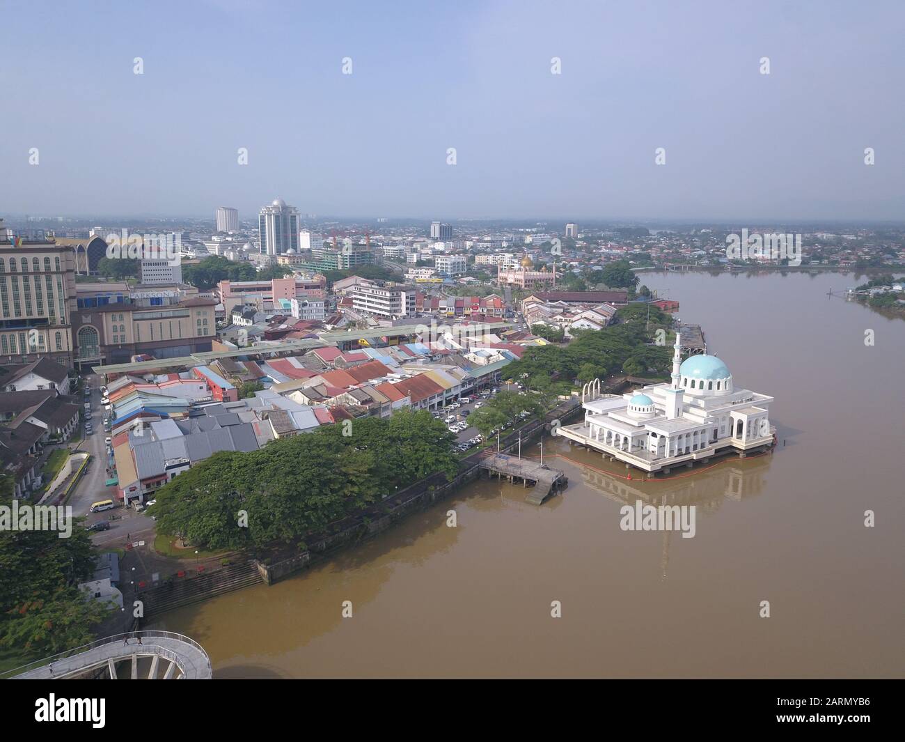 Kuching, Sarawak / Malaysia - November 8 2019: The buildings, landmarks ...