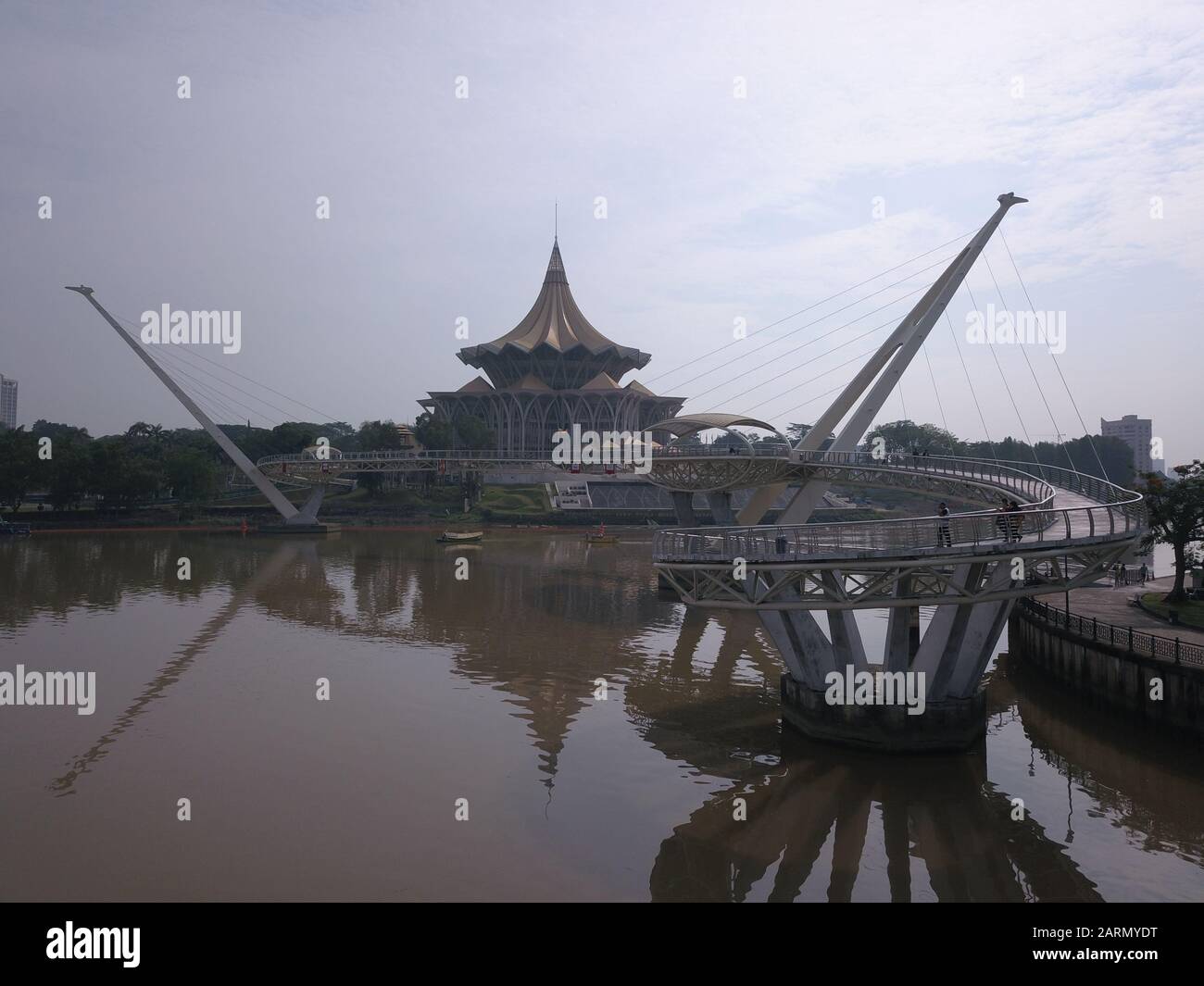 Kuching, Sarawak / Malaysia - November 8 2019: The buildings, landmarks ...