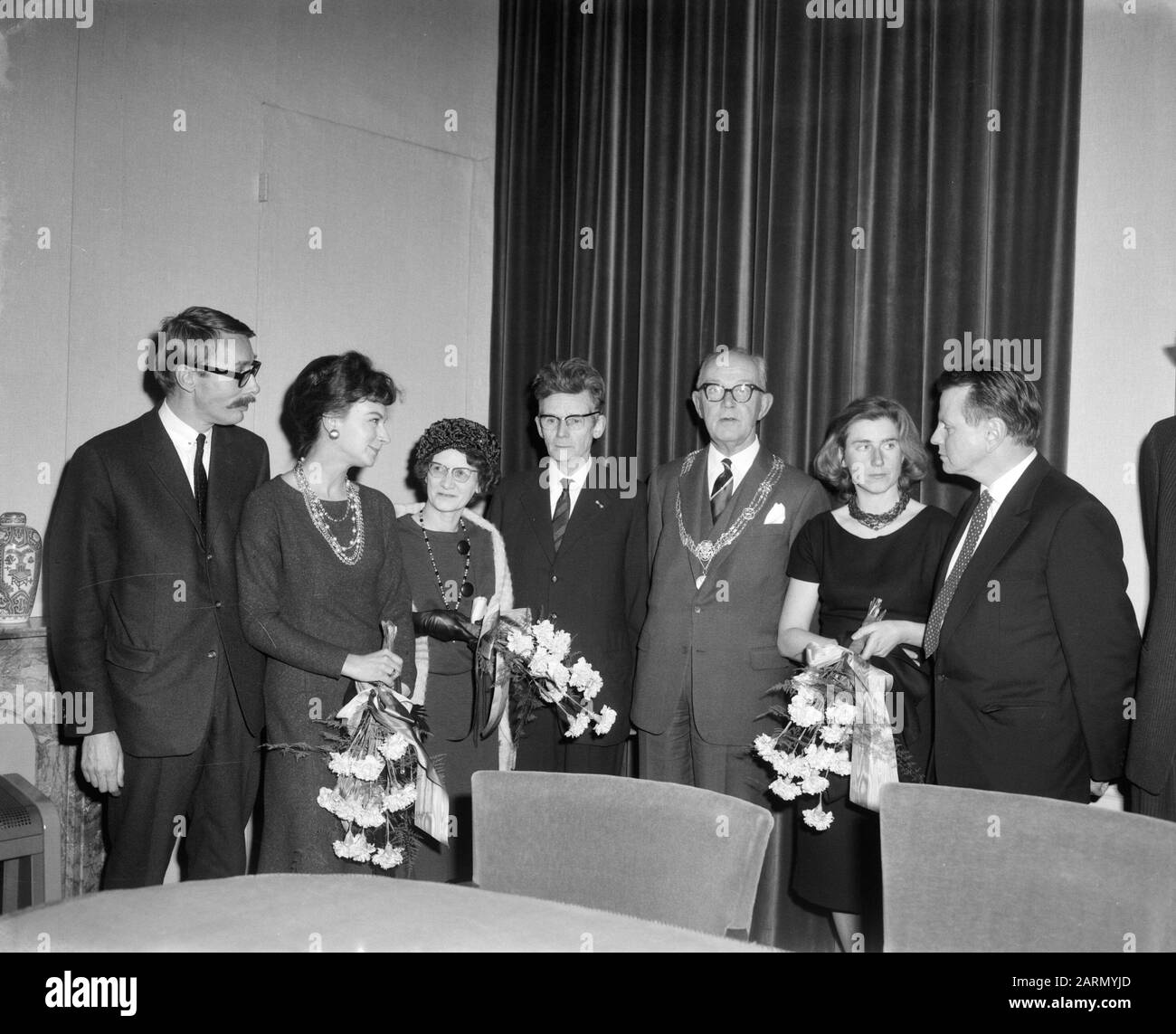 Award ceremony Jan Campertprizes in The Hague, from l.n.r Gerrit ...