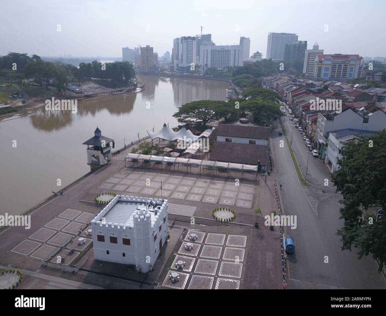 Kuching, Sarawak / Malaysia - November 8 2019: The buildings, landmarks ...