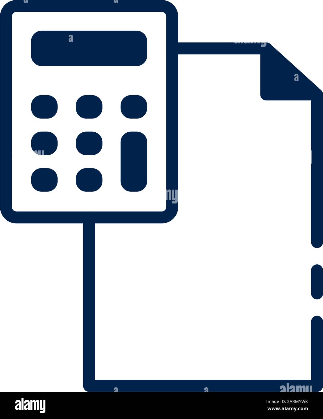 Isolated calculator tool and receipt paper vector design Stock Vector ...