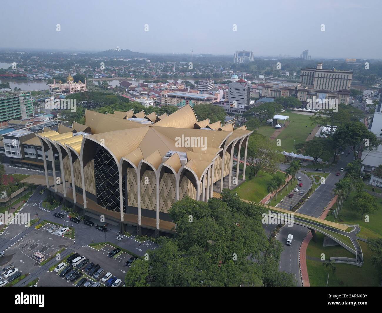 Kuching, Sarawak / Malaysia - November 8 2019: The buildings, landmarks ...