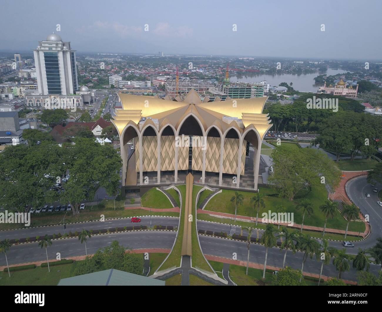 Kuching, Sarawak / Malaysia - November 8 2019: The buildings, landmarks ...
