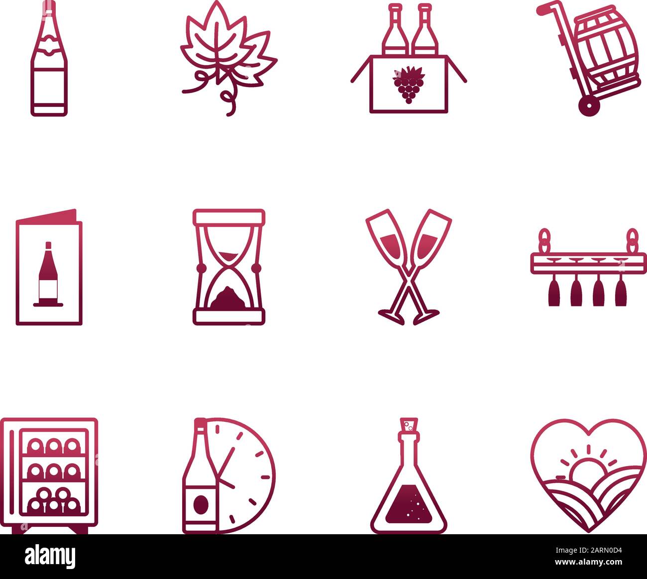 Isolated wine icon set vector design Stock Vector Image & Art - Alamy