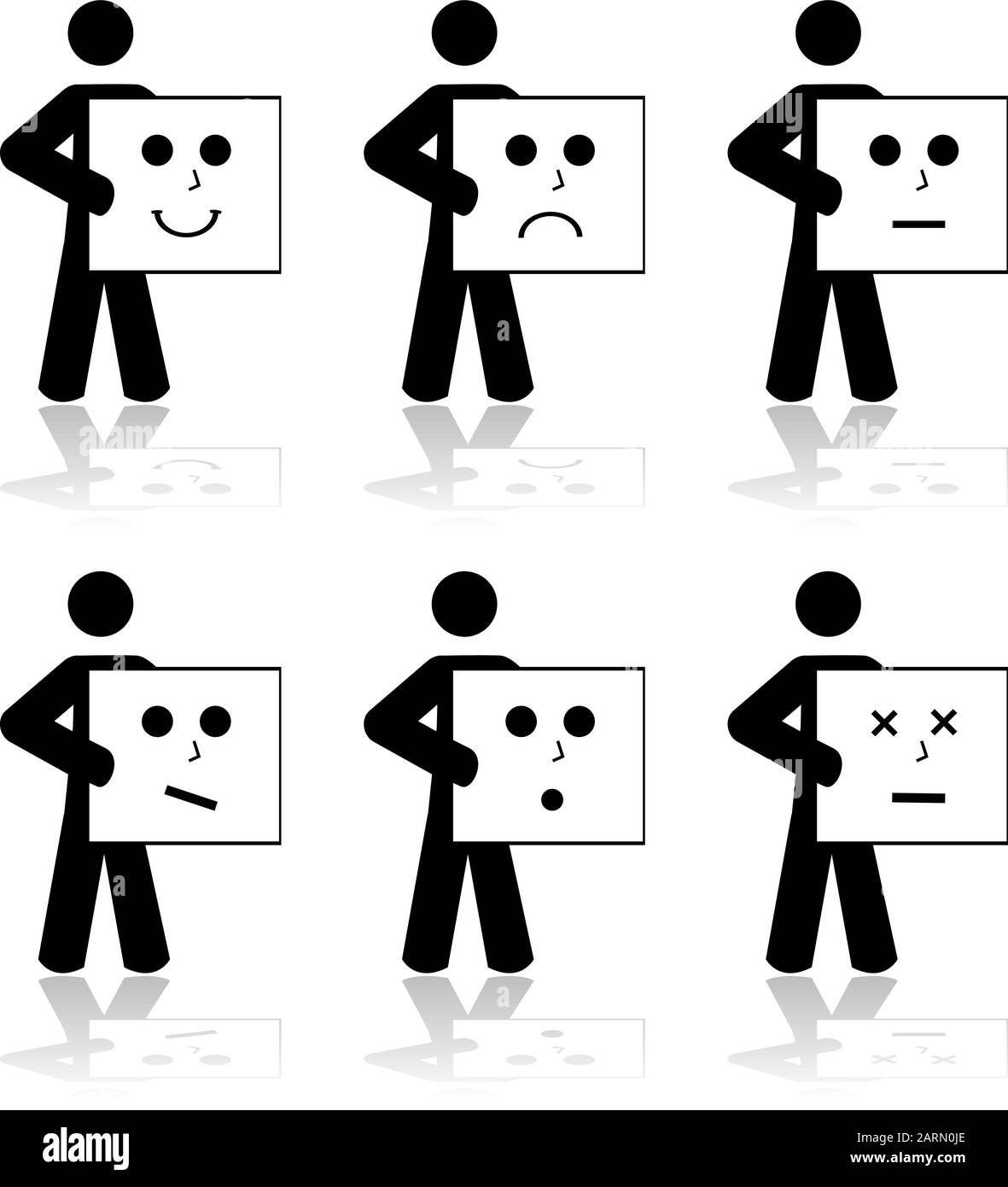 Man faces happy and sad Stock Vector Images - Alamy