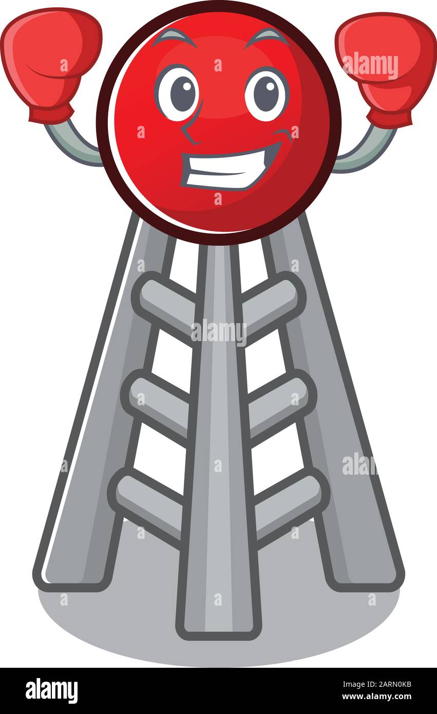 Sporty Boxing radio tower mascot character style Stock Vector Image ...