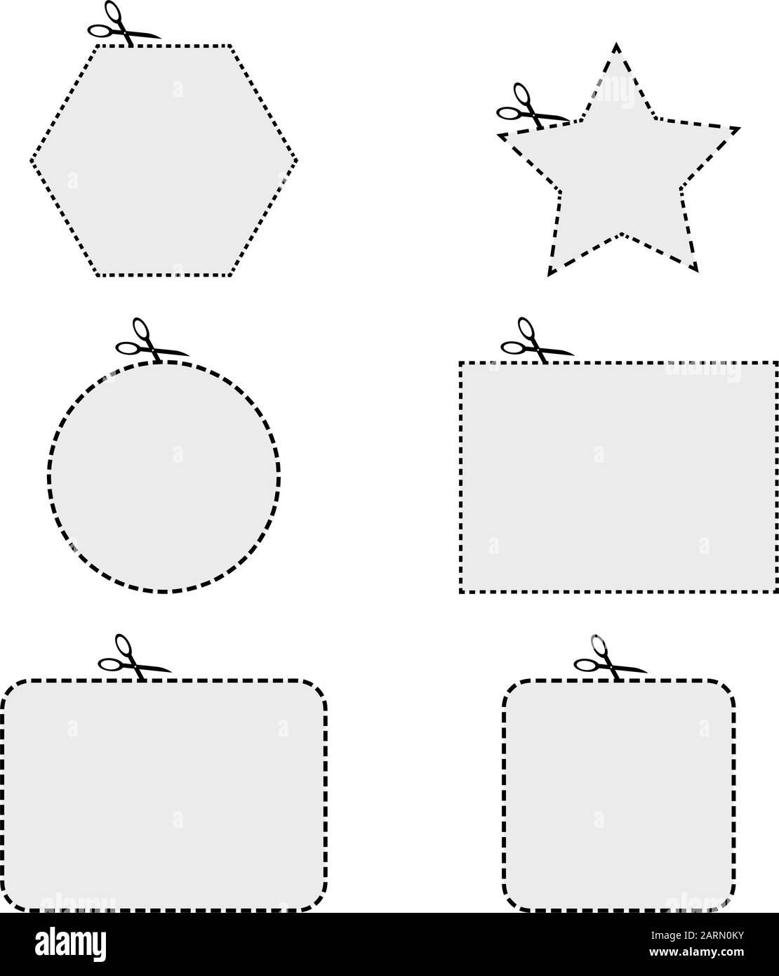 Icon set showing coupons in different sizes and shapes Stock Vector ...