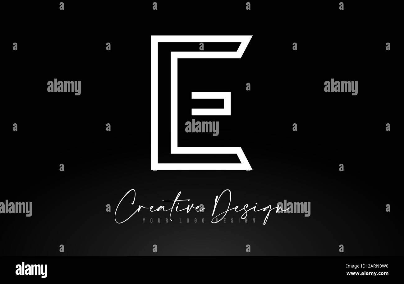 Monogram E Letter Logo design with Creative Lines Icon Design Vector ...