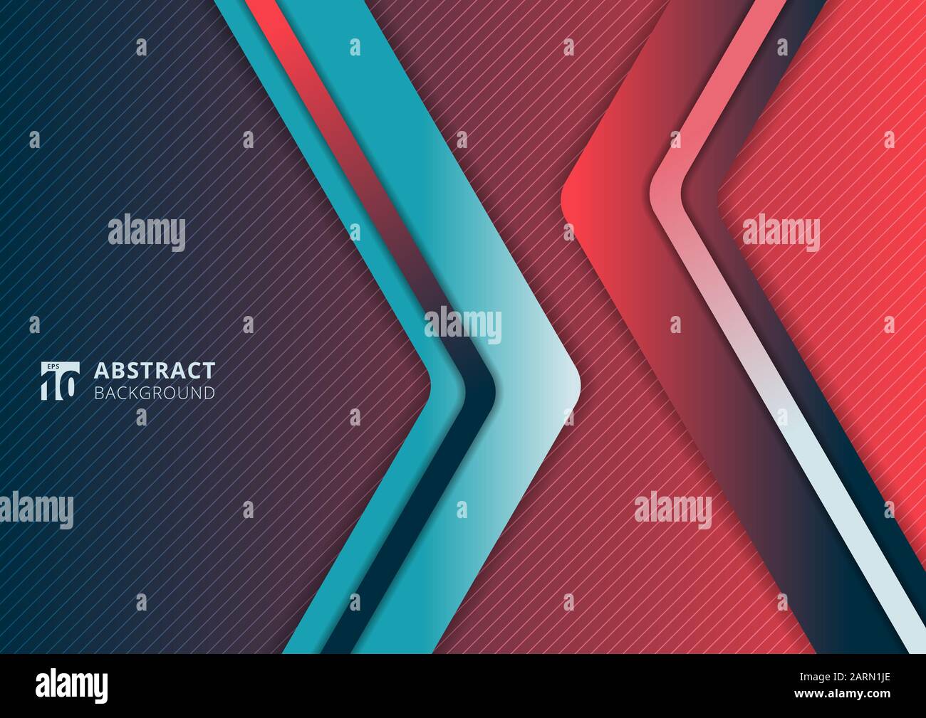 Abstract Modern Gradient Vibrant Color Triangle Geometric Overlap Layer On Pink And Blue