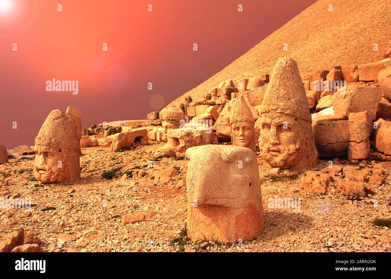 Nemrut Mountain Adiyaman Turkey Antique Statue - Historical Artifacts ...