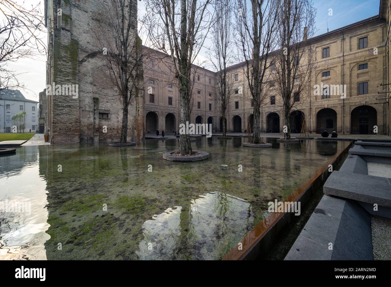 Exterior of the Palazzo della Pilotta palace in the historic centre of ...