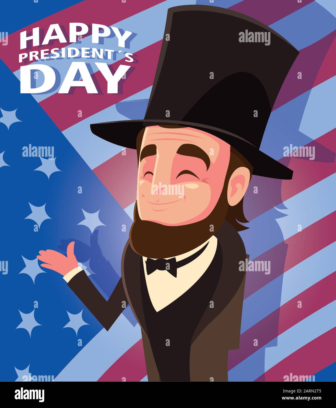 happy president day, president Abraham Lincoln vector illustration ...