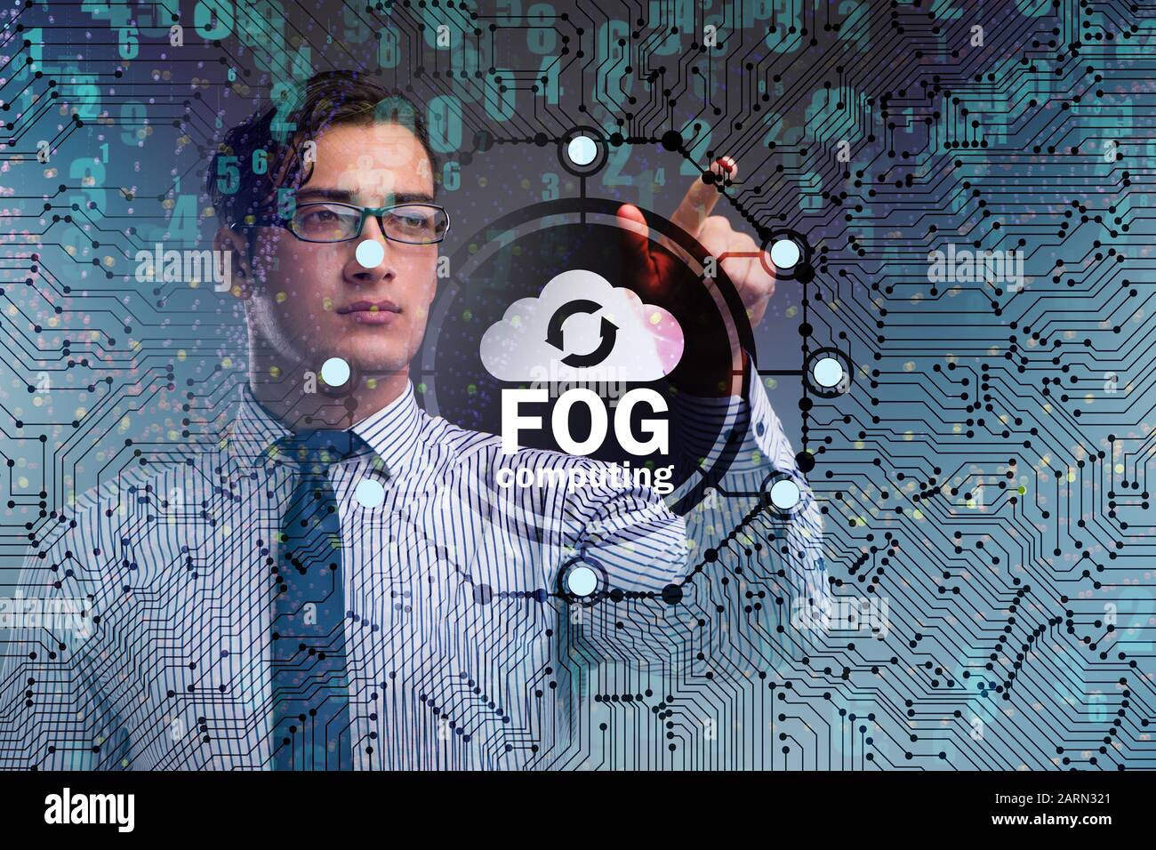 The fog and edge cloud computing concept Stock Photo - Alamy