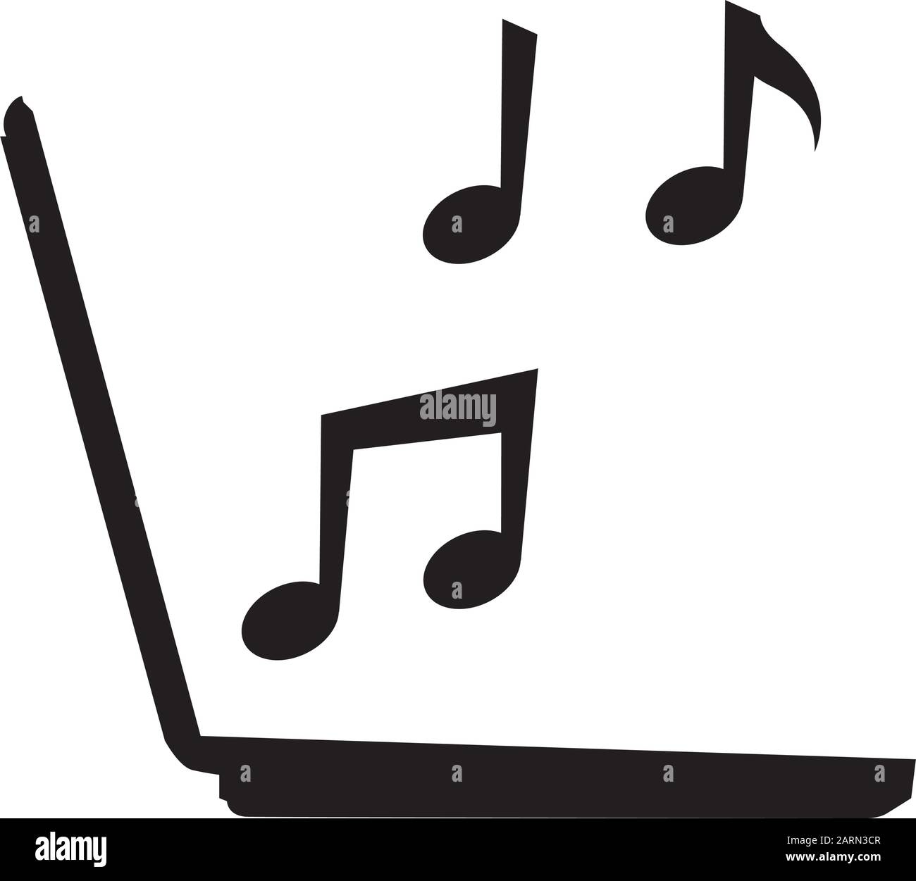 Black music notes hi-res stock photography and images - Alamy