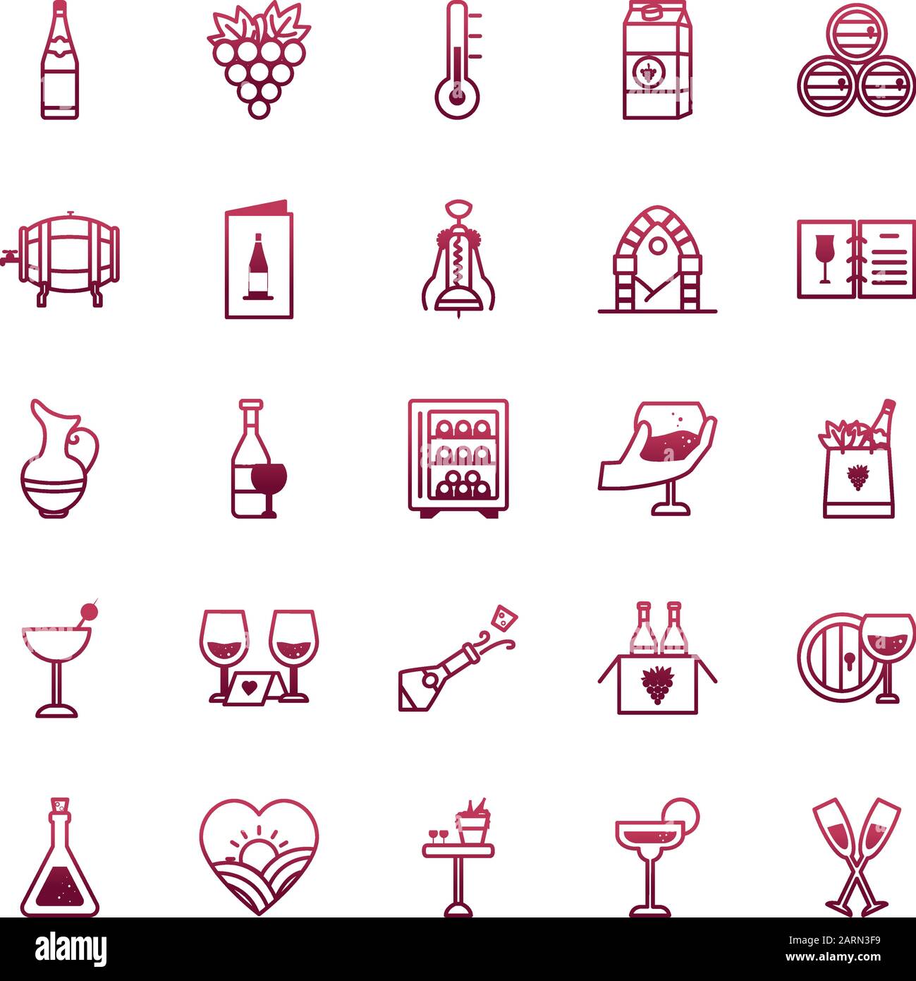 Isolated wine icon set vector design Stock Vector Image & Art - Alamy