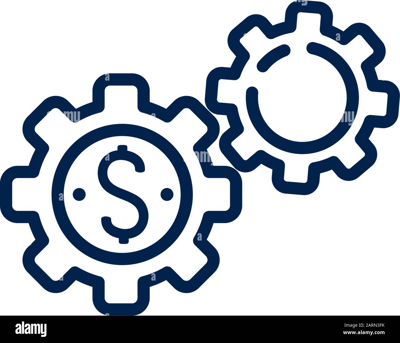Isolated money gears vector design Stock Vector Image & Art - Alamy
