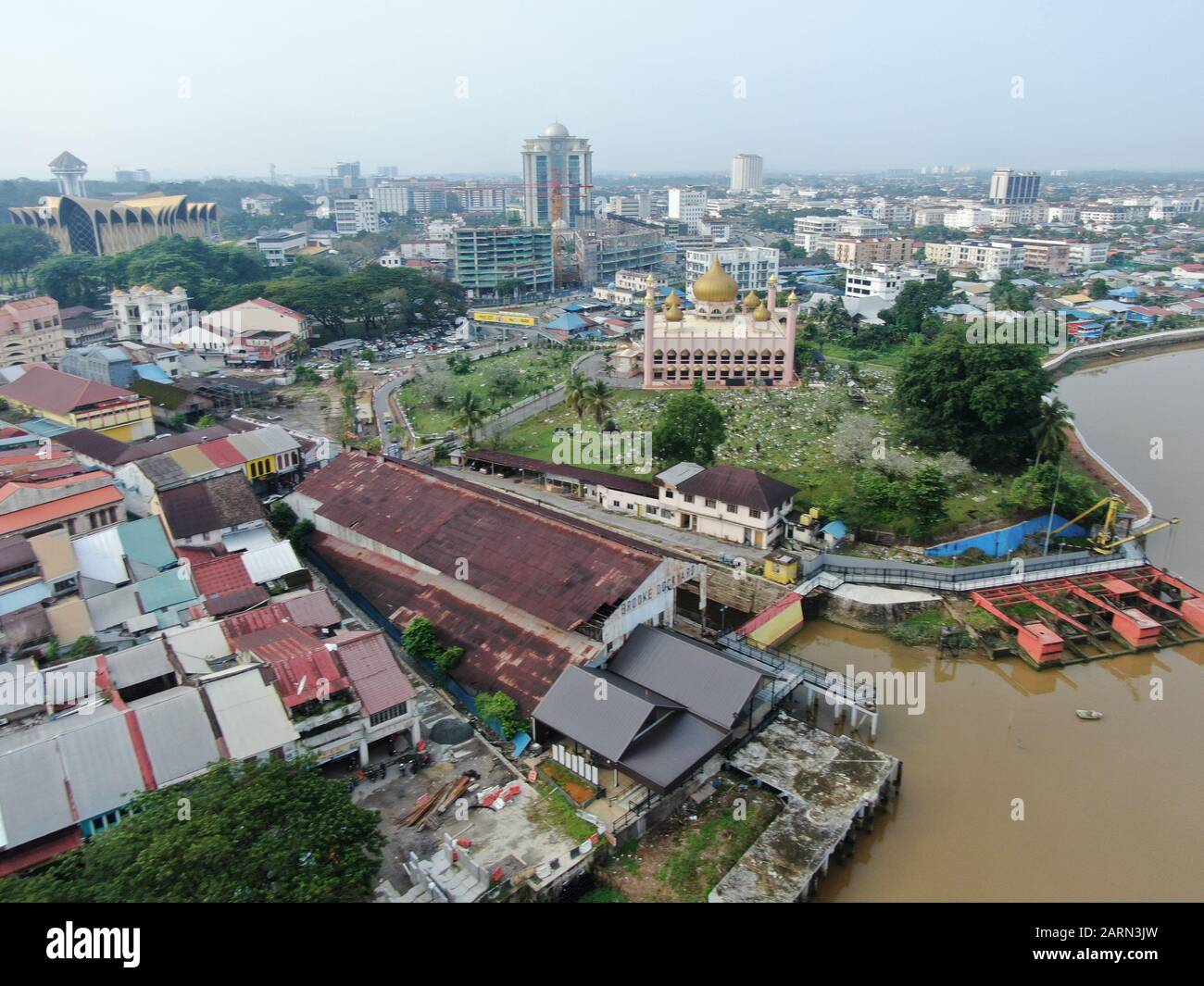 Kuching, Sarawak / Malaysia - November 8 2019: The buildings, landmarks ...