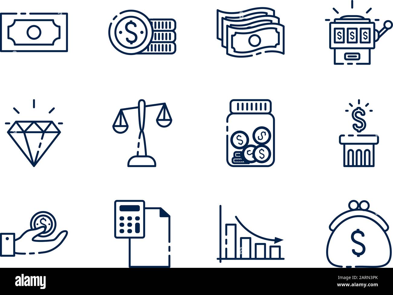 Isolated money icon set vector design Stock Vector Image & Art - Alamy