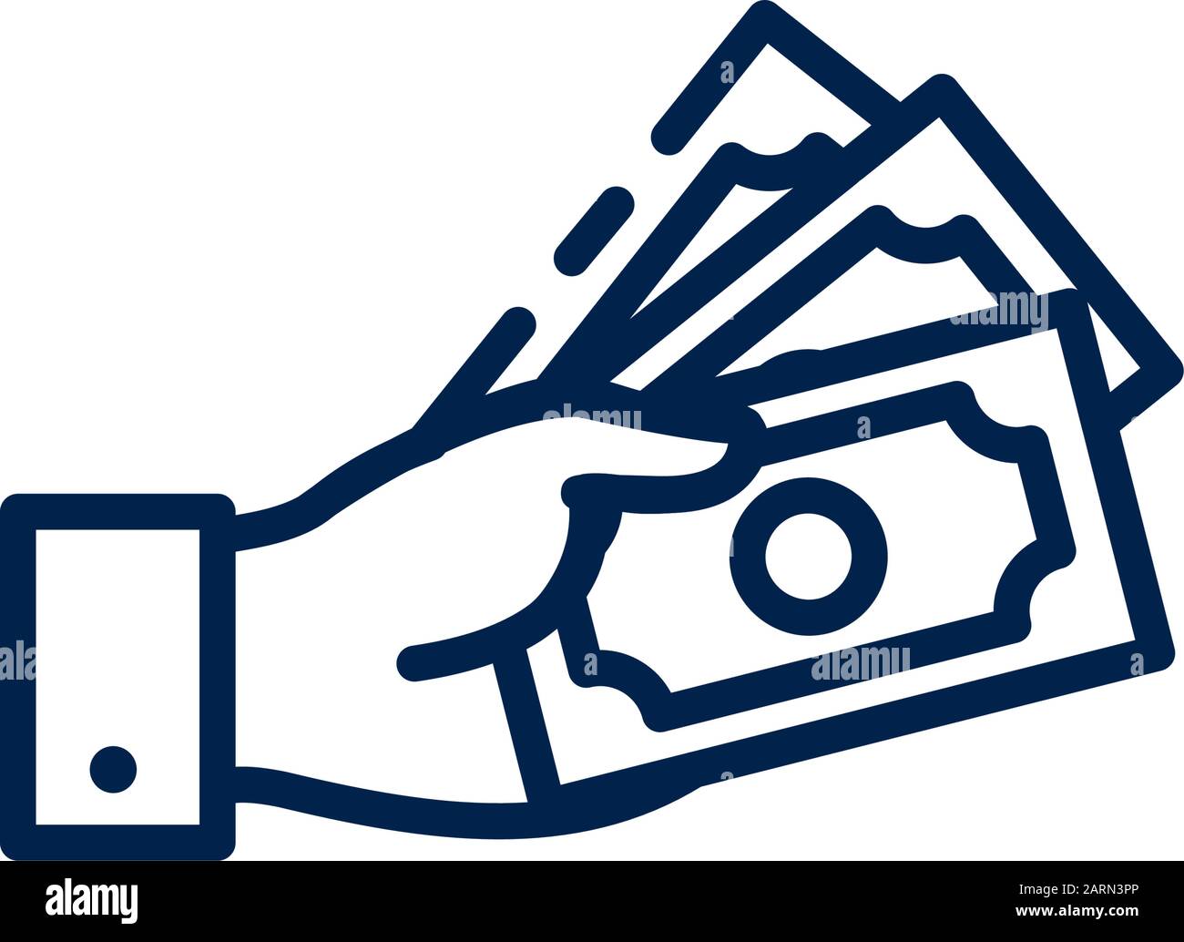 Hand money item Stock Vector Images - Alamy