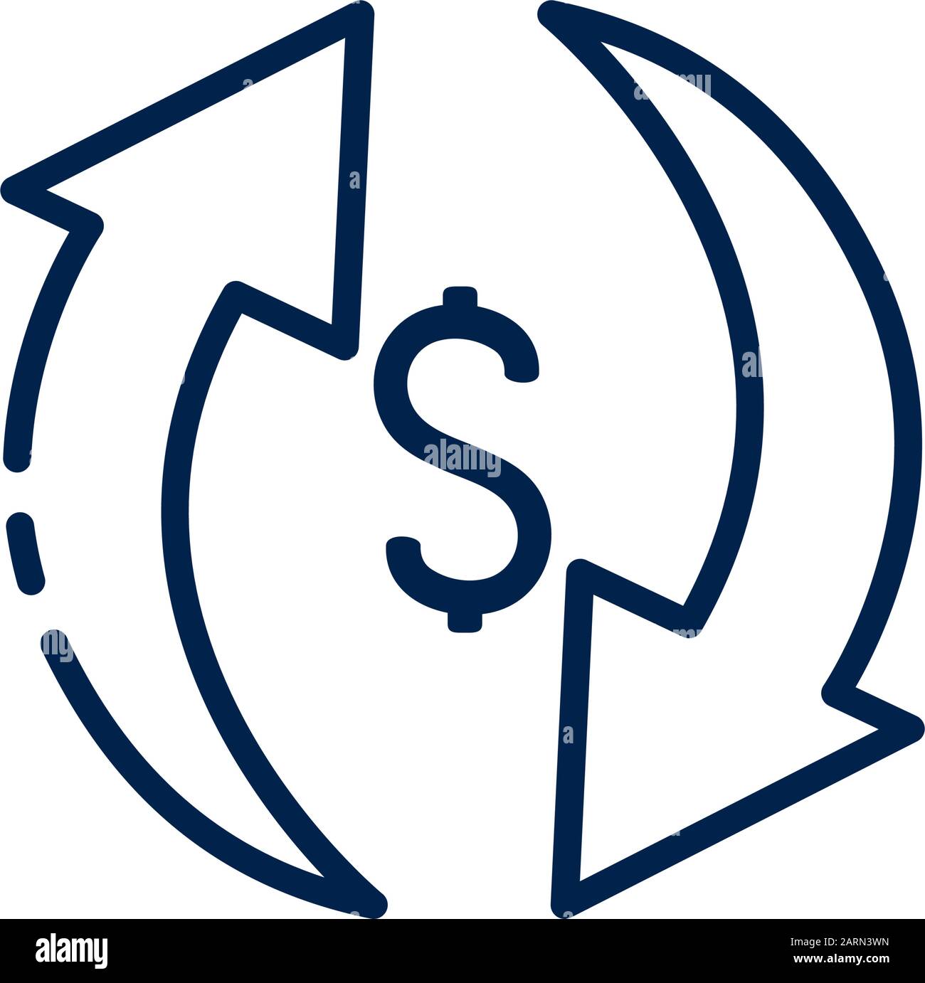 Isolated money repeat arrows vector design Stock Vector Image & Art - Alamy