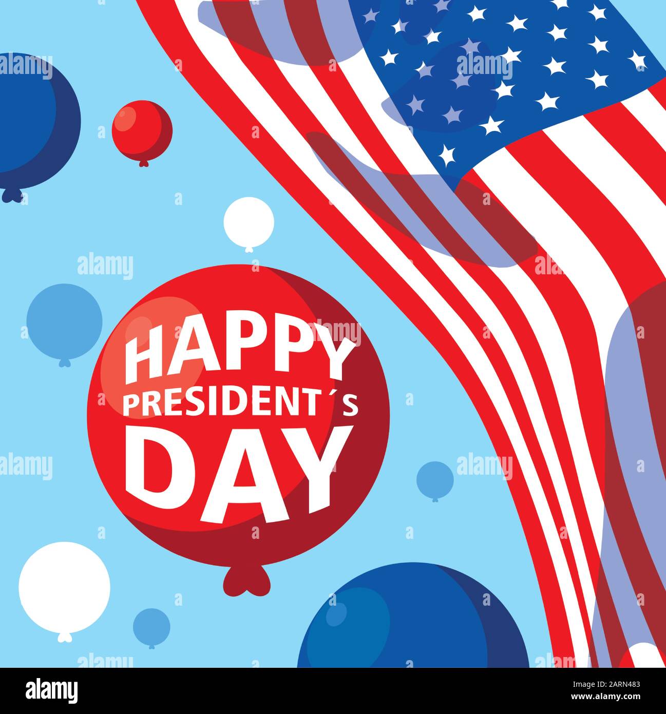 label happy president day, greeting card, United States of America ...