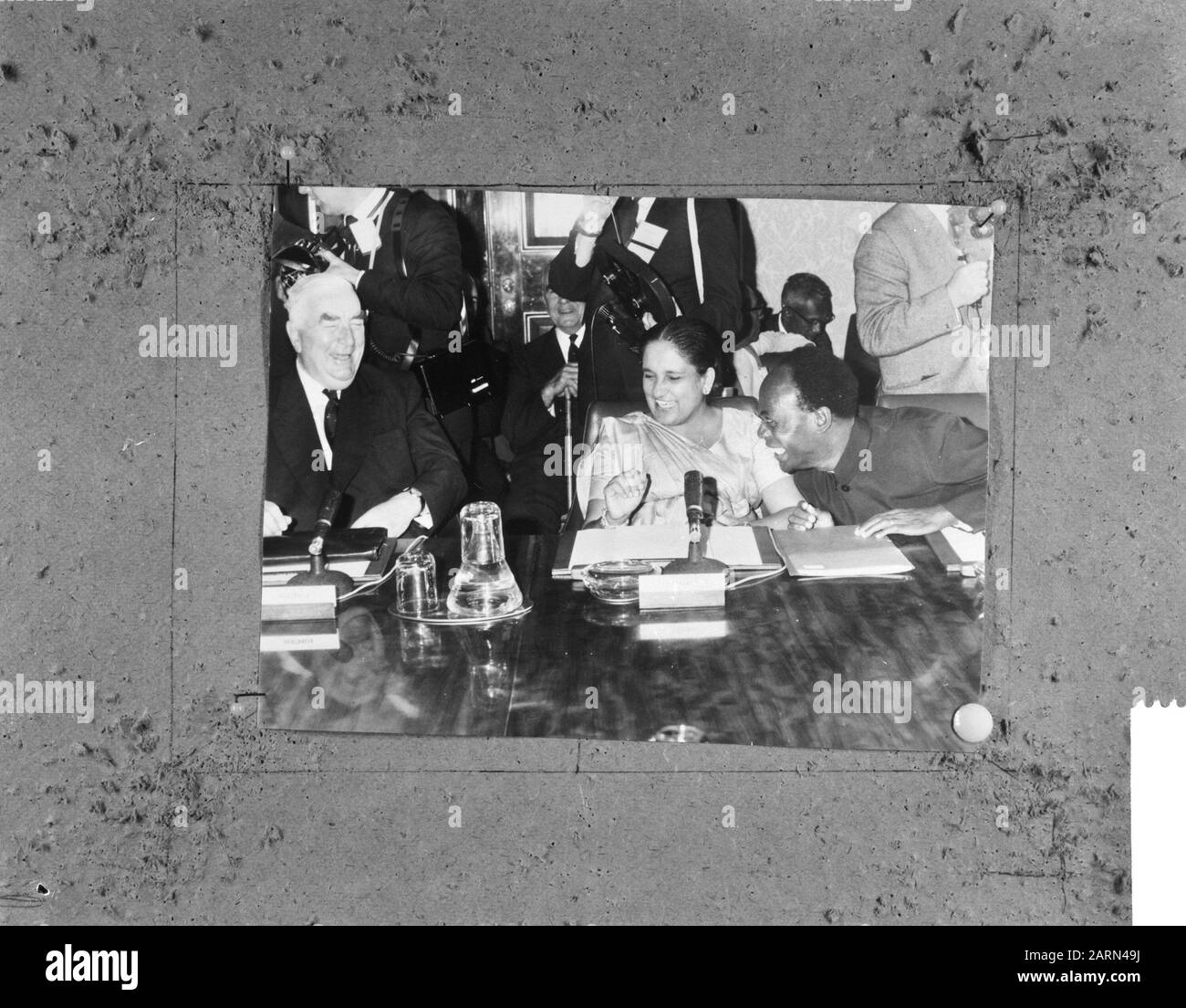 Commemorative stamp with special stamp Black and White Stock Photos ...